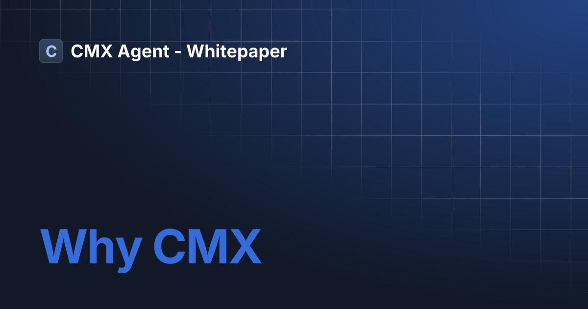 Why CMX | CMX Agent - Whitepaper